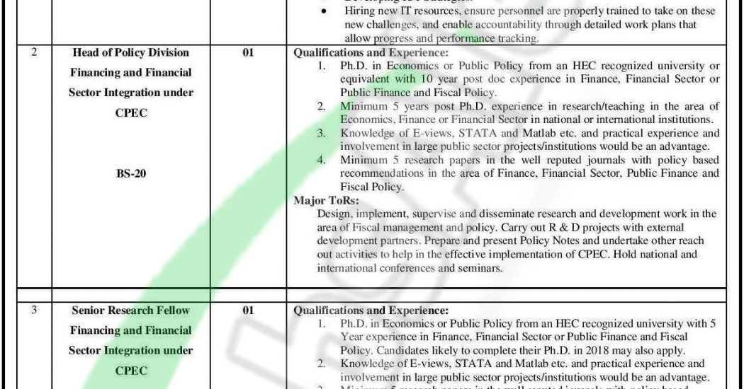CPEC Jobs 2018 Application Form Download Online Latest Advertisement