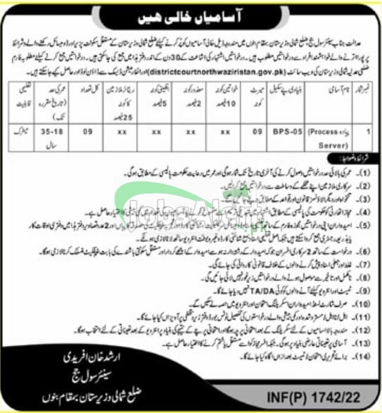 District and Session Court Jobs 2022 Latest in Pakistan