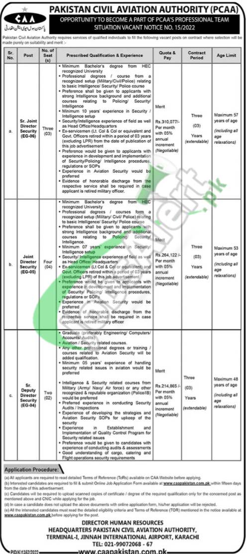 CAA Pakistan Jobs December 2022 Online Application Form Apply Last Date