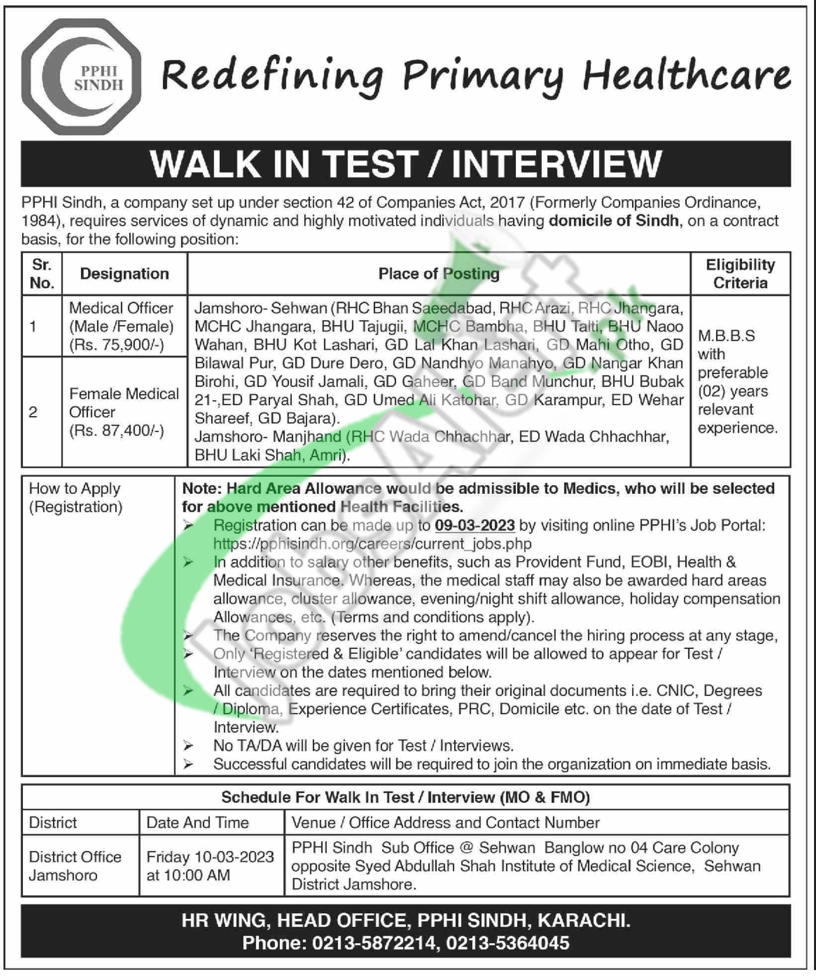 PPHI Sindh Jobs 2023 Apply now PPHI Job Portal Online