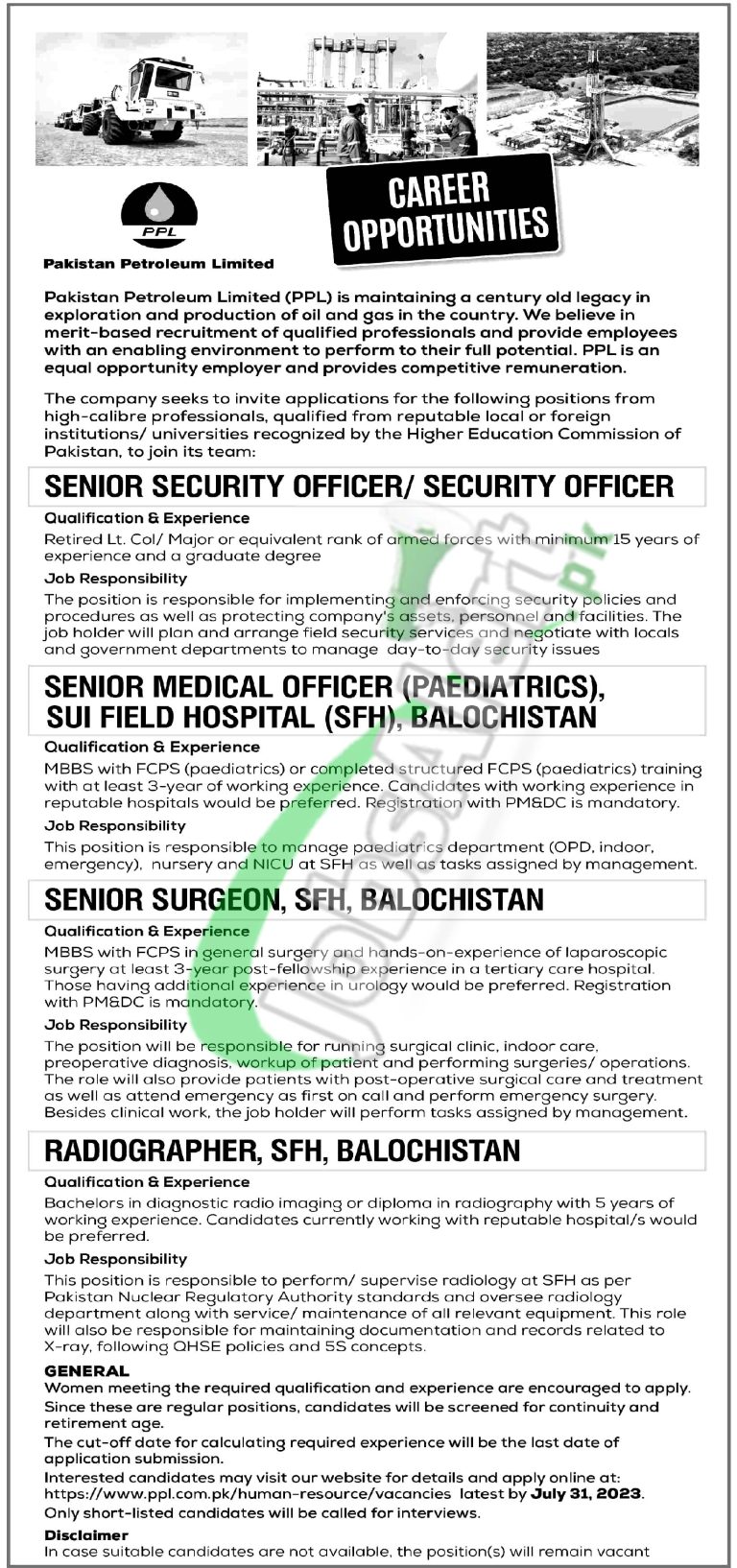 PPL Jobs 2023 Apply Online Pakistan Petroleum Limited Latest