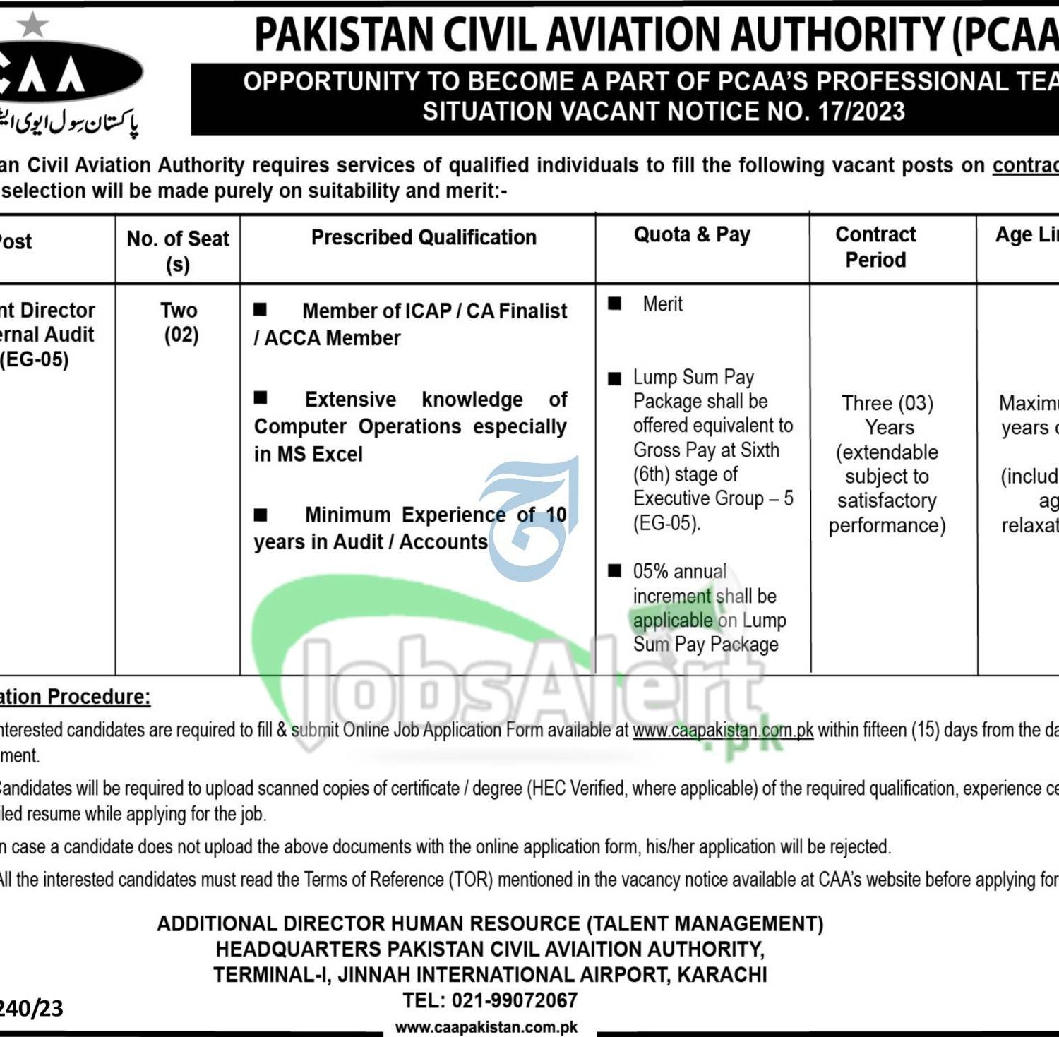 CAA Jobs 2023 Application Form Pakistan Civil Aviation Authority Latest